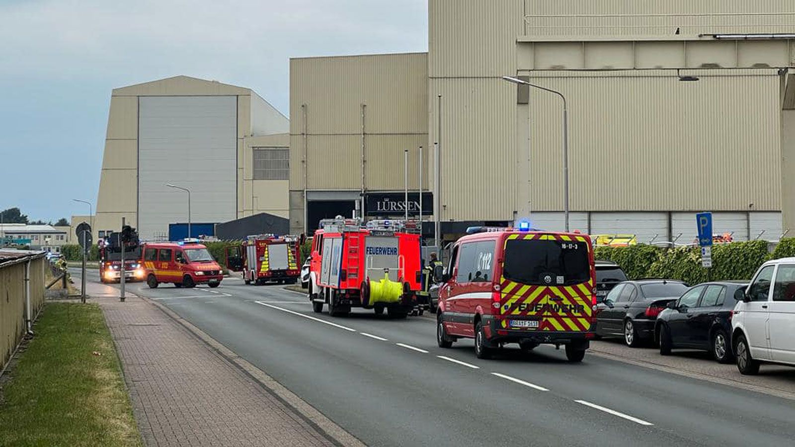 Fire breaks out at Lürssen shipyard in Lemwerder